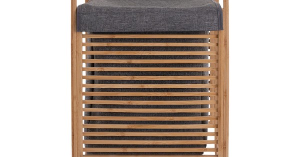 ESTIA ΚΑΛΑΘΙ ΑΠΛΥΤΩΝ BAMBOO ΜΕ ΘΗΚΗ ΠΟΛΥΕΣΤΕΡΑ 40x35x60.5cm