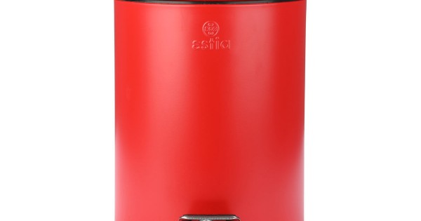 ESTIA ΧΑΡΤΟΔΟΧΕΙΟ ΜΠΑΝΙΟΥ CLASSIC SOFT CLOSE 5lt ΜΑΤ KOKKINO